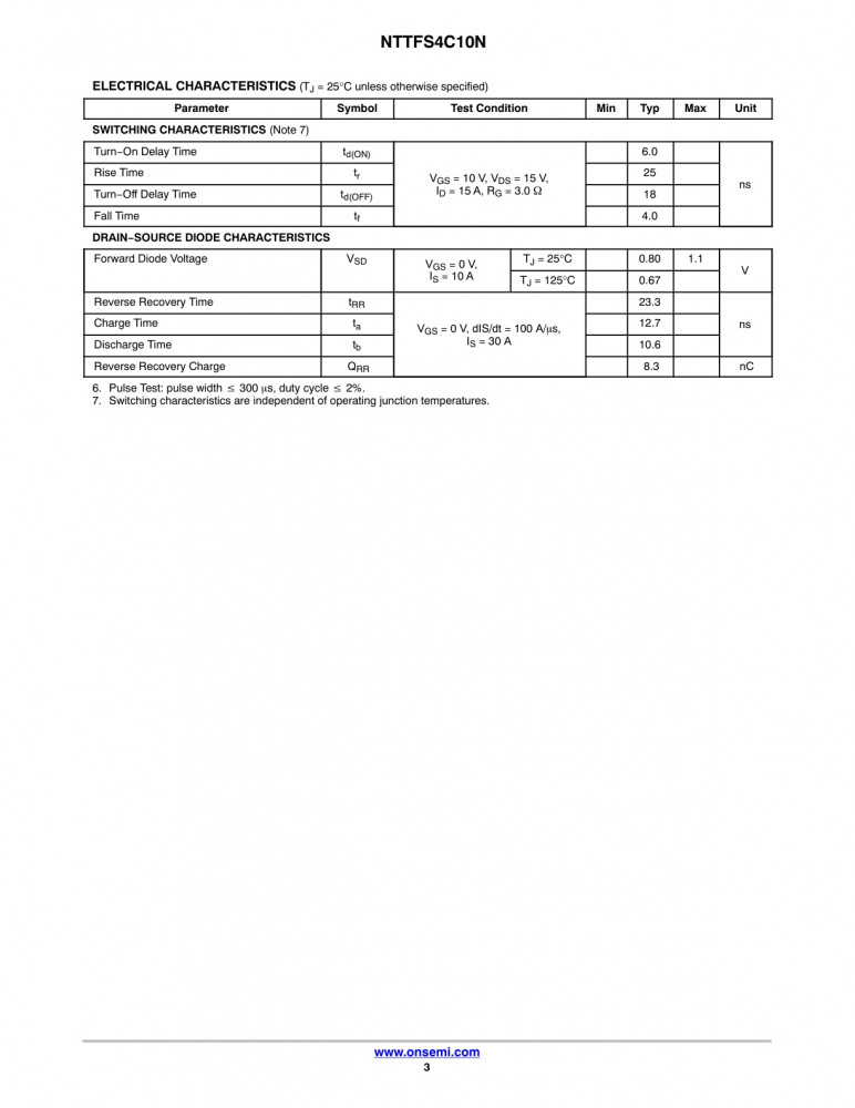 NTTFS4C10NTAG datasheet page 3