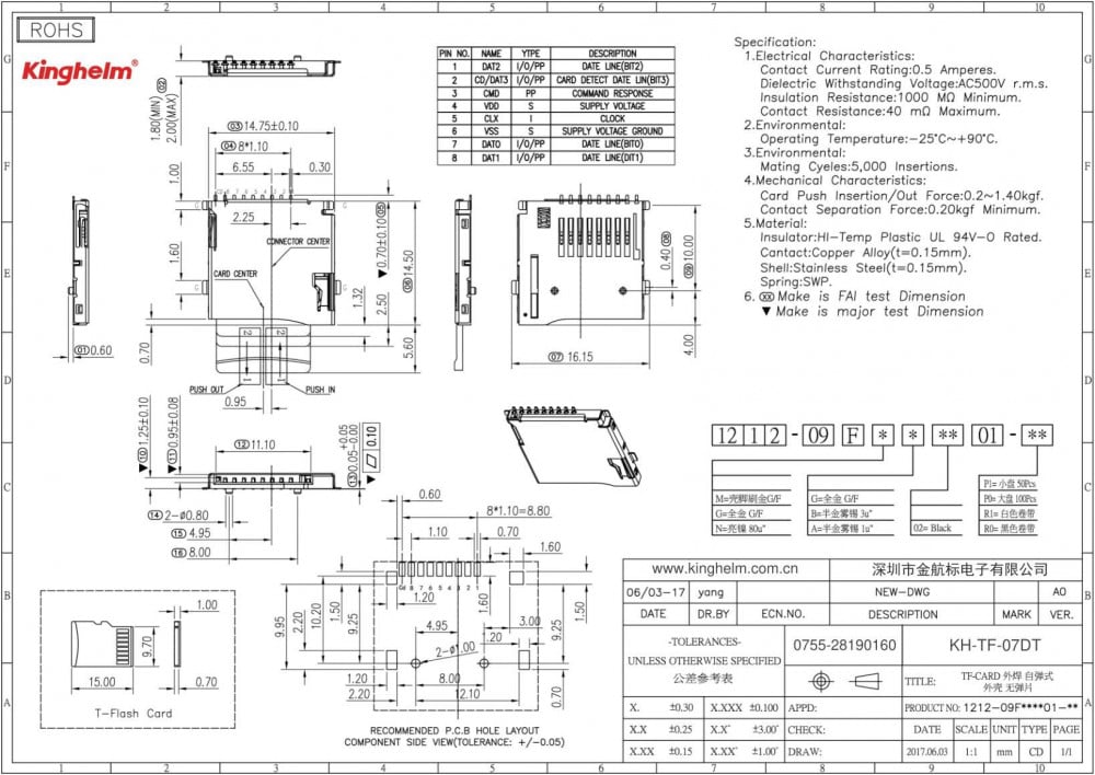 KH-TF-07DT technical drawing preview