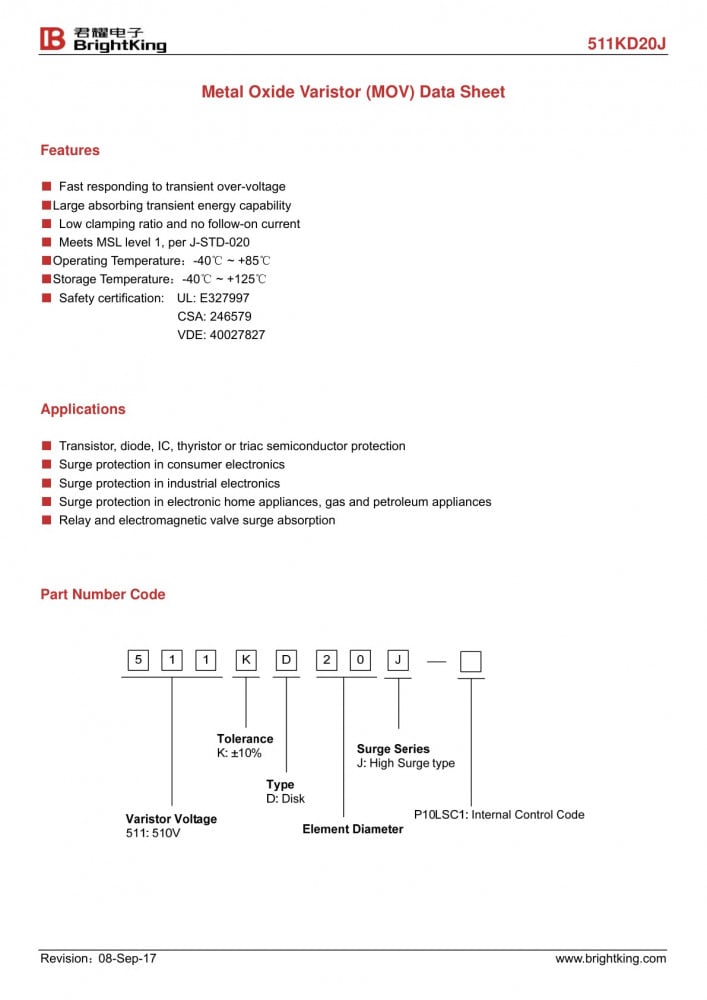 511KD20J-LSC1 datasheet page 1