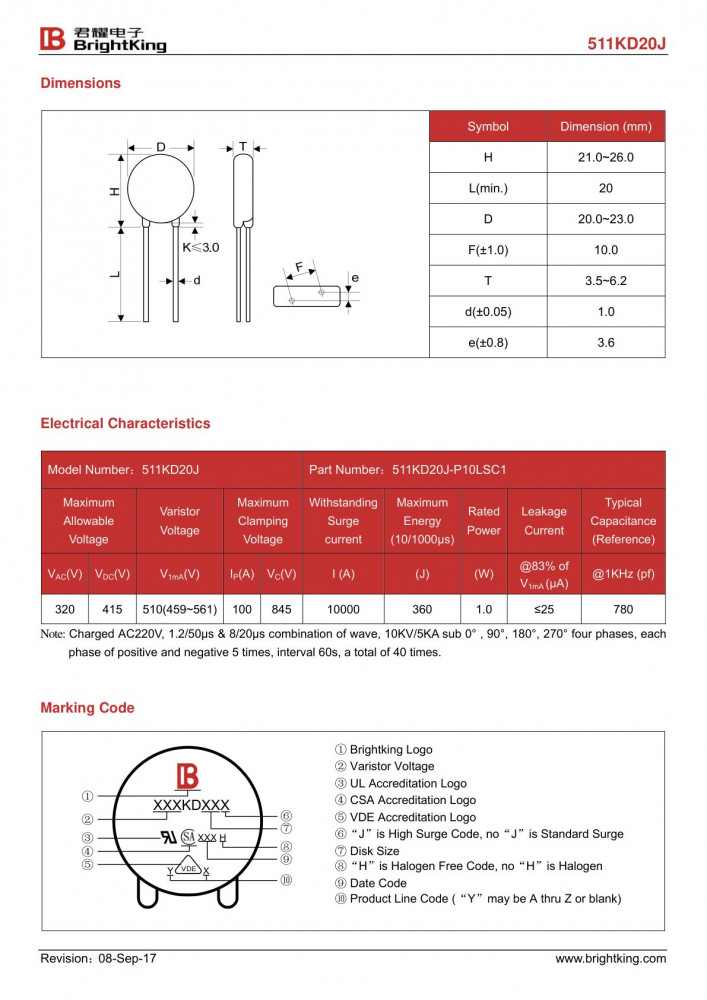 511KD20J-LSC1 datasheet page 2