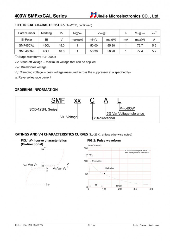 SMF5.0CAL datasheet page 3
