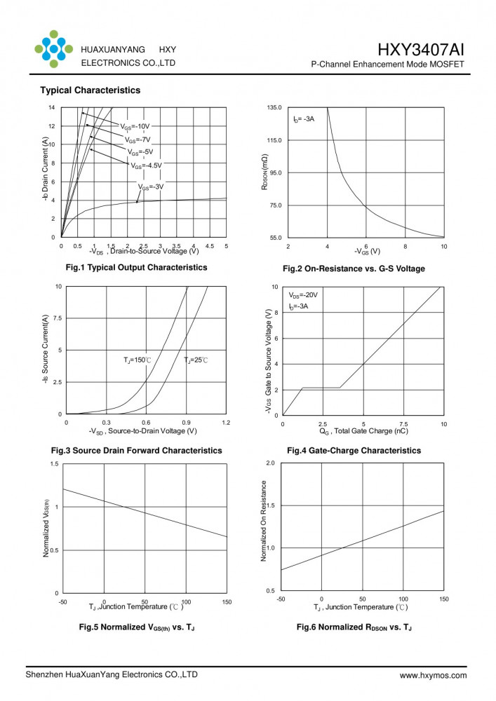 HXY3407AI datasheet page 3