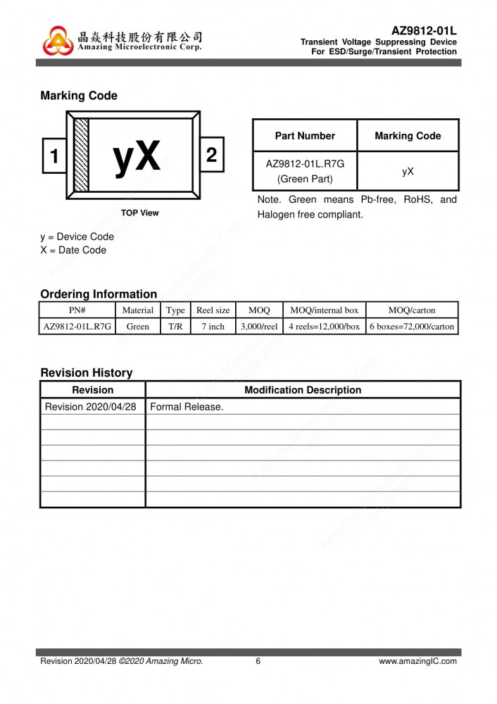 AZ9812-01L datasheet page 6