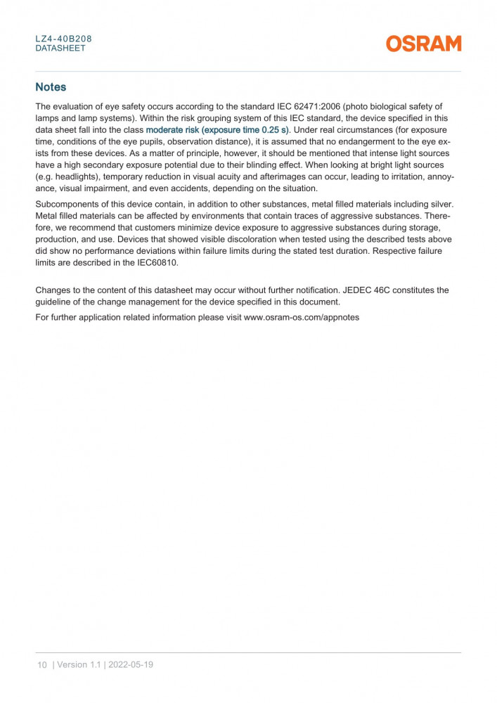 LZ4-40B208 datasheet page 10