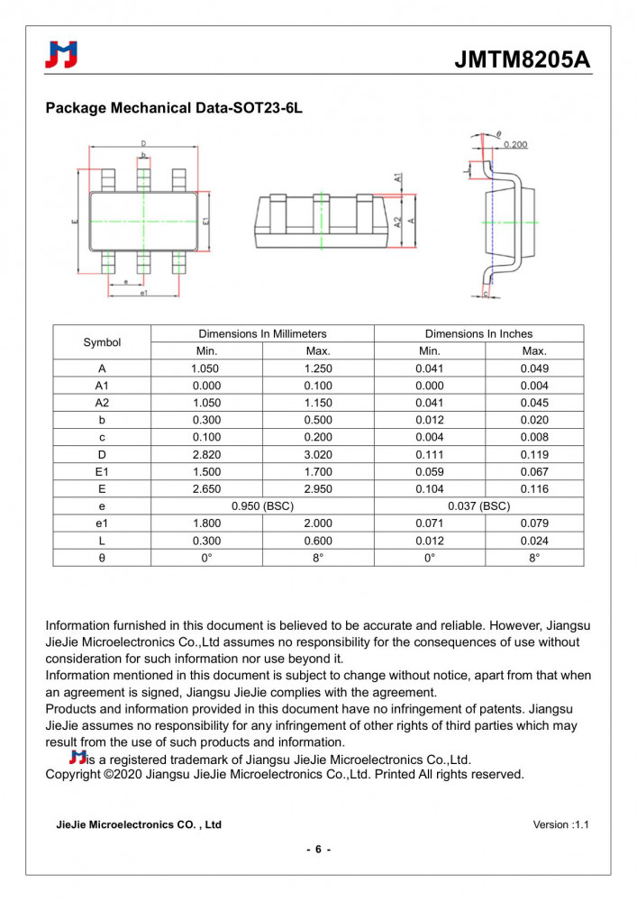 JMTM8205A datasheet page 6