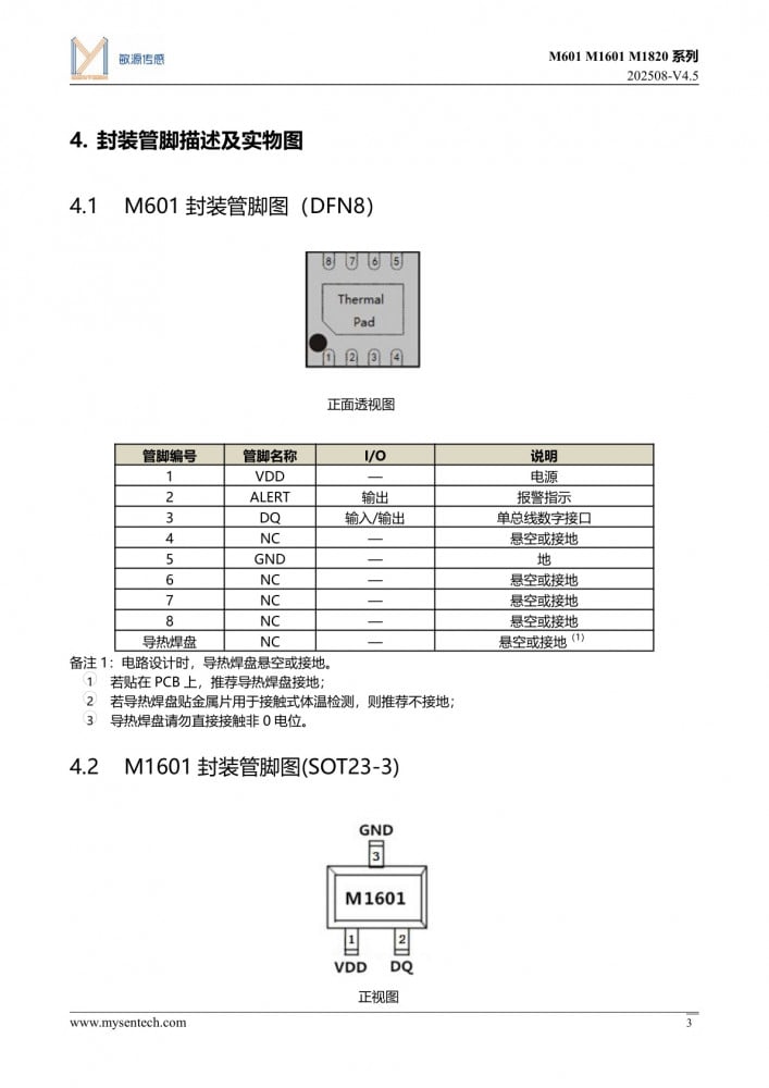 M1820P datasheet page 3