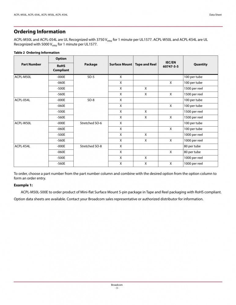 ACPL-W50L-560E datasheet page 3