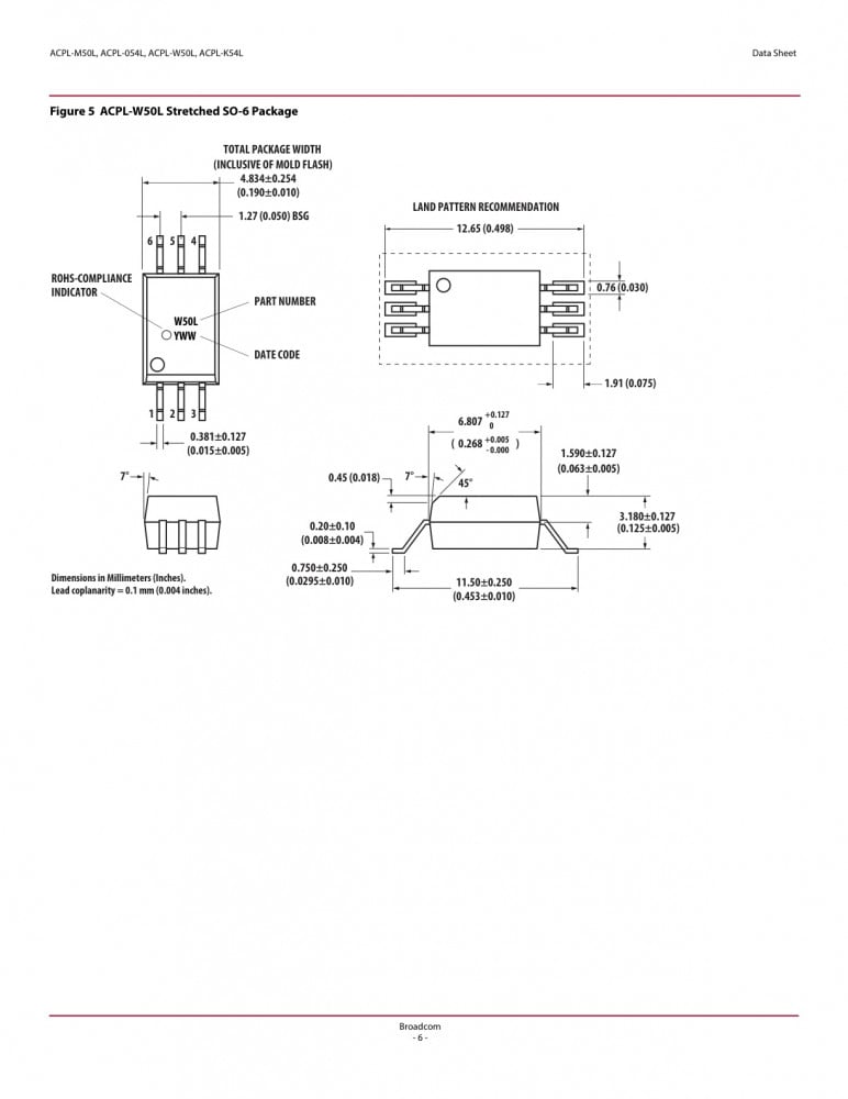 ACPL-W50L-560E datasheet page 6