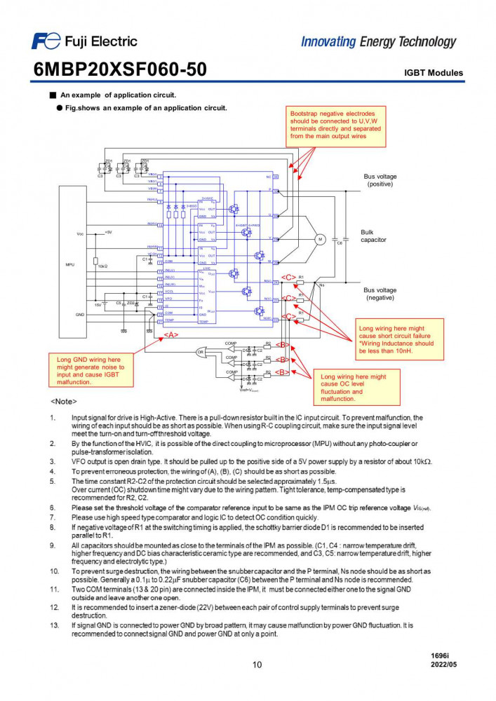 6MBP20XSF060-50 datasheet page 10