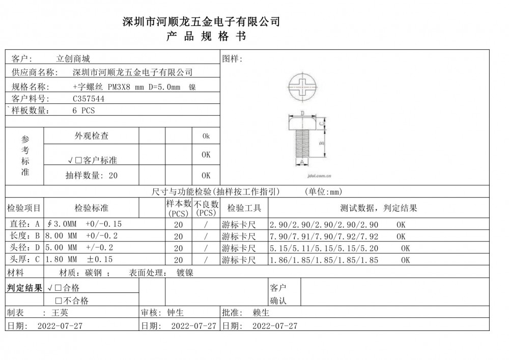 PM3X8 product specification document