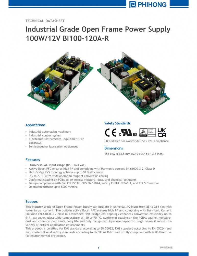 BI100-120A-R datasheet page 1