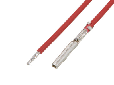 Pre-Crimped Lead Squba 3.6 Female-to-Pigtail, Tin (Sn) Plating, 225.00mm  Length, 16 AWG, Red for sale