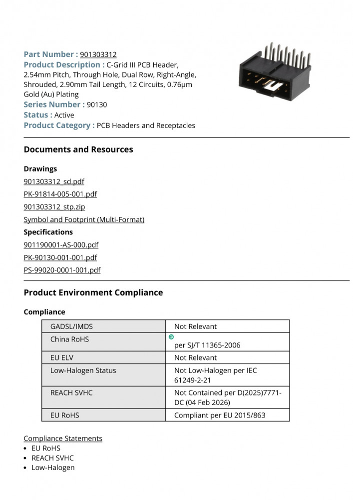 901303312 technical document page 1