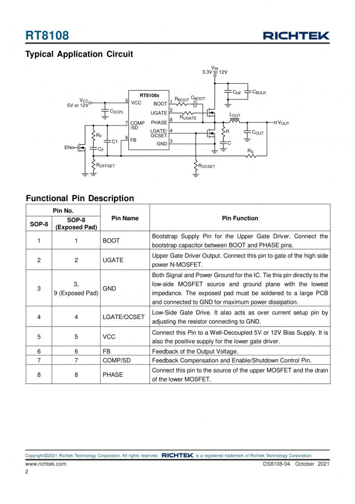 RT8108 datasheet page 2