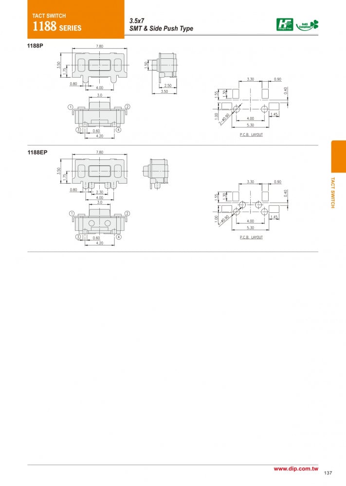 Diptronics 1188E-1W2-V-T/R datasheet page 2