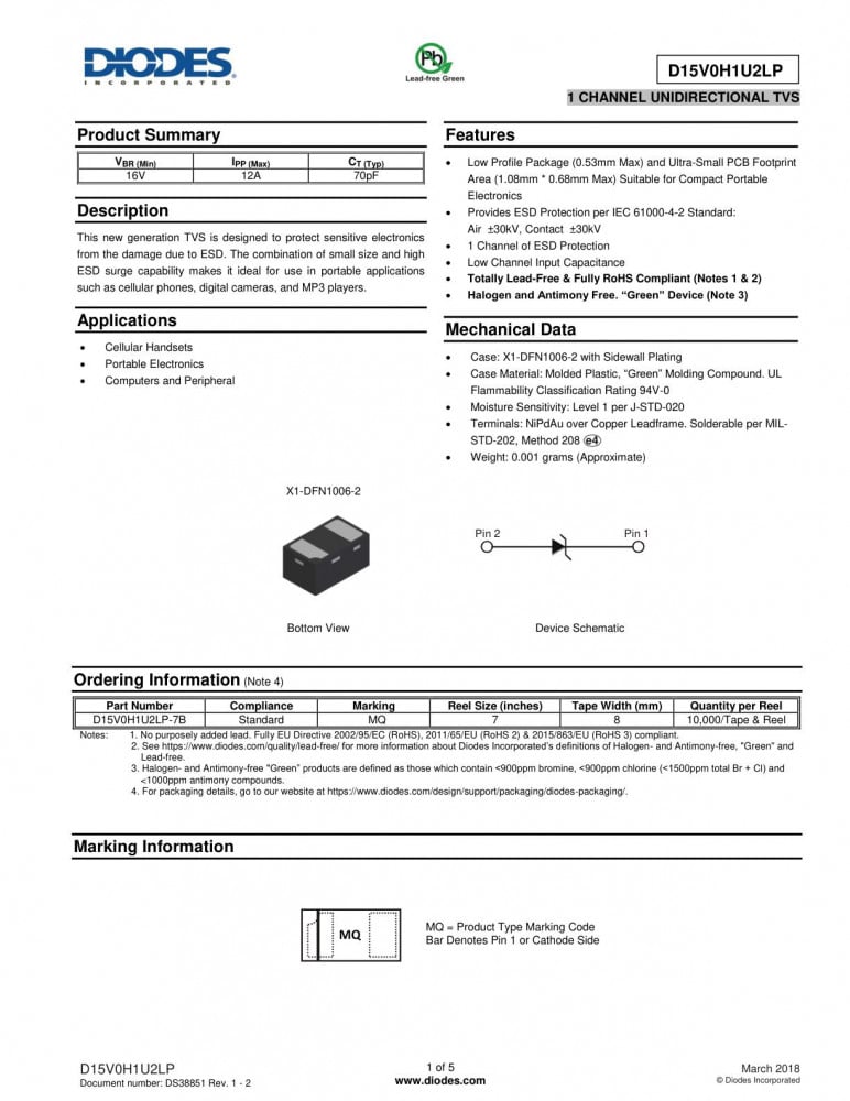 D15V0H1U2LP-7B datasheet page 1