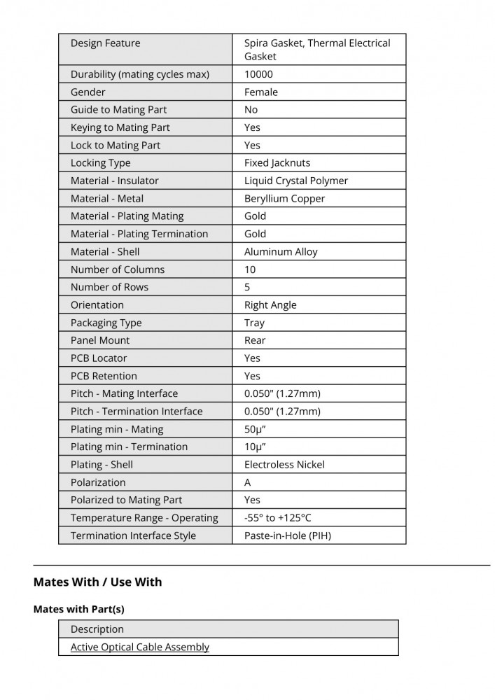 VTRAF series technical document page 2