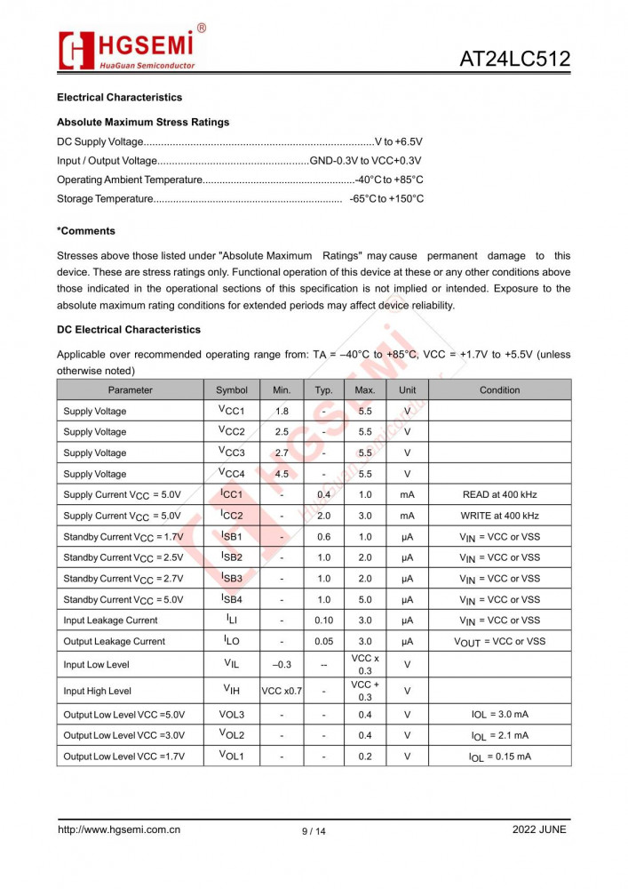 AT24LC512M/TR datasheet page 9