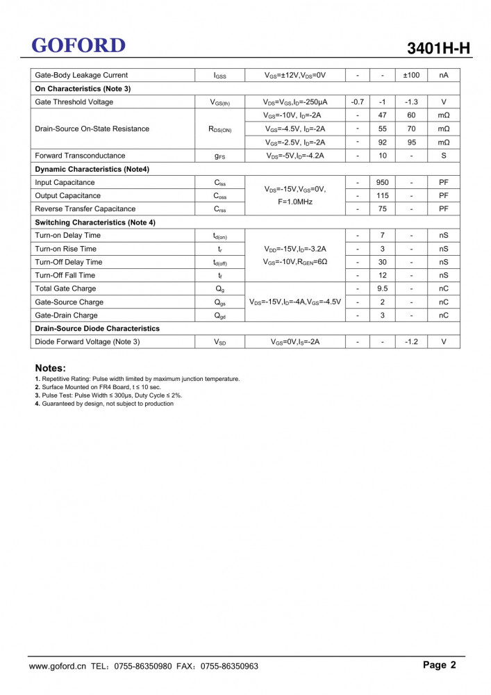 3401H-B datasheet page 2