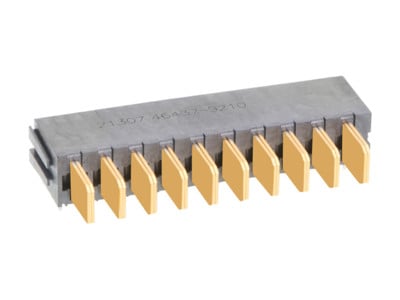 5.50mm Pitch EXTreme Ten60Power Right-Angle Power Blade, 2 DC Power Circuits, Standard Solder Tail