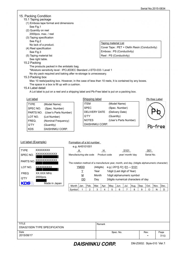 KDS 1XTV26000PAA specification page 8