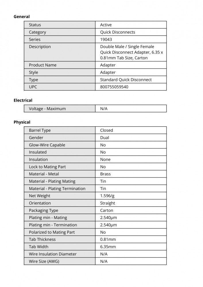 MOLEX 190430020 document image, page 2