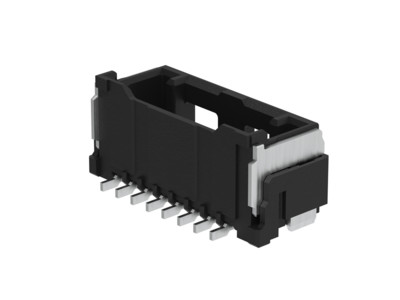 1.50mm Pitch, CLIK-Mate PCB Receptacle, Single Row, Surface Mount, Vertical, Tin Plating, Positive Lock, with Pick-and-Place Polyimide Tape, 2 Circuits, Blue