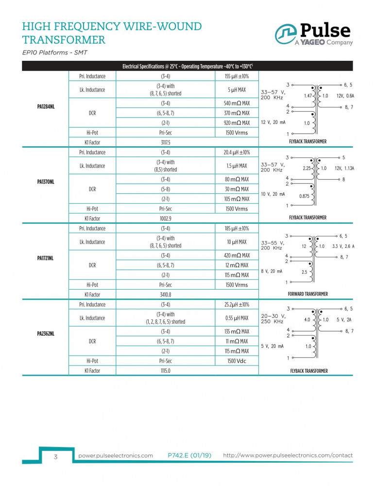 PA1721NLT technical document page 3