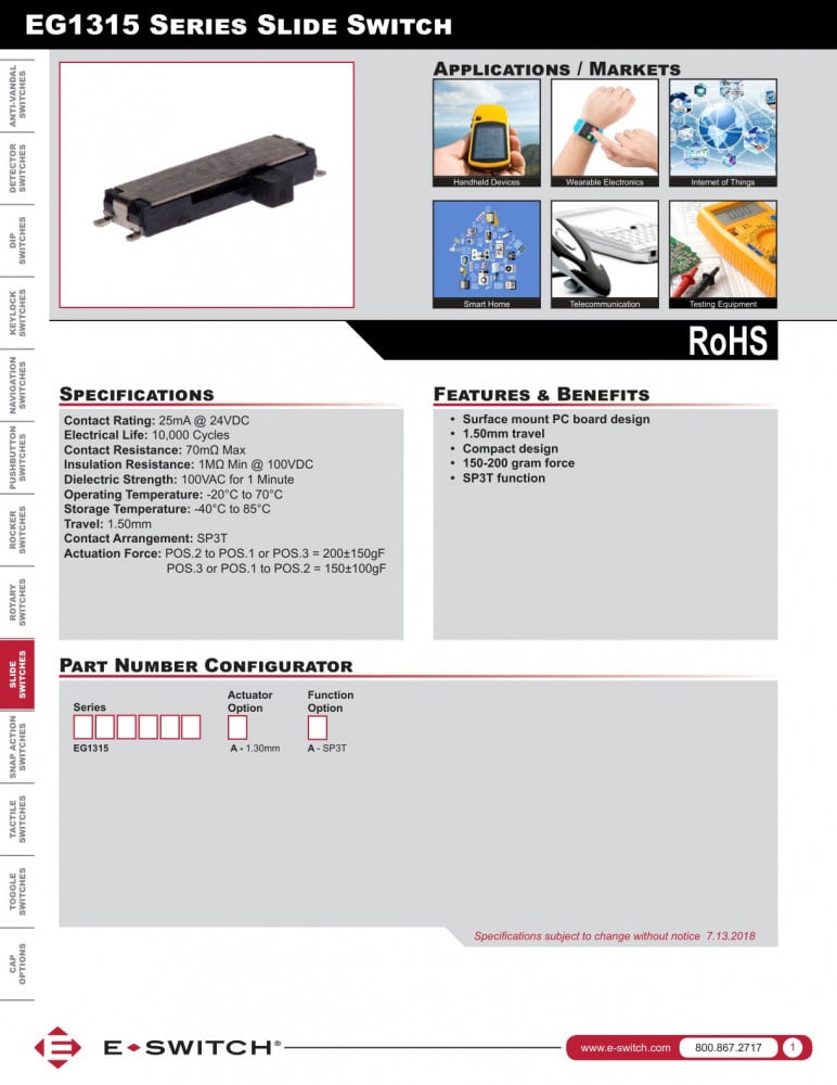 EG1315AA datasheet page 1