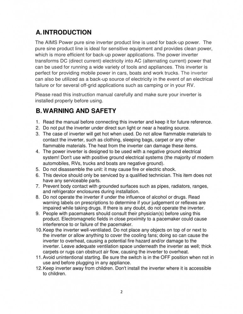 PWRI150048S manual page 2