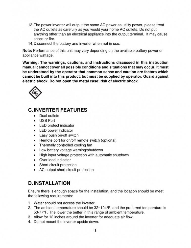 PWRI150048S manual page 3