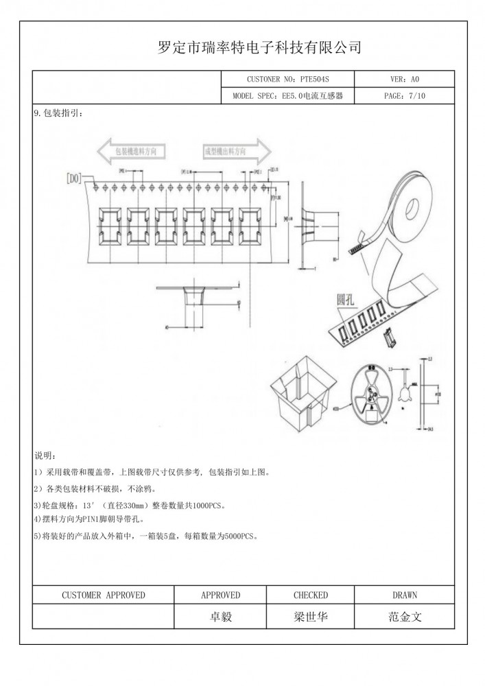 PTE504S specification page 6