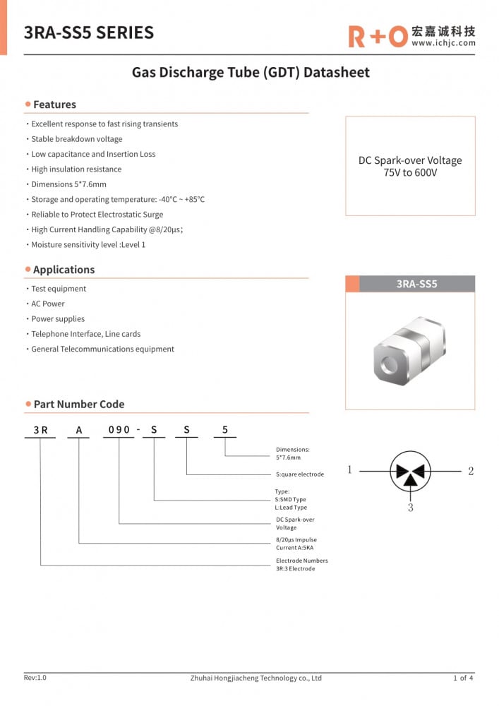 3RA-SS5 GDT datasheet page 1