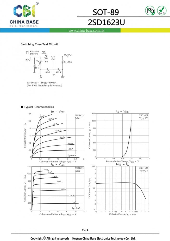 2SD1623SU datasheet page 2