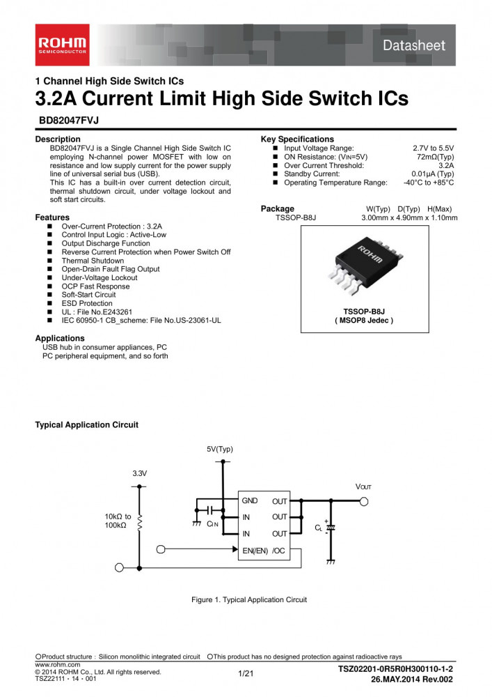 BD82047FVJ-GE2 datasheet page 1