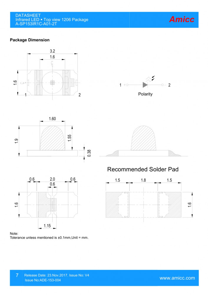 A-SP153IR1C-A01-2T datasheet page 7