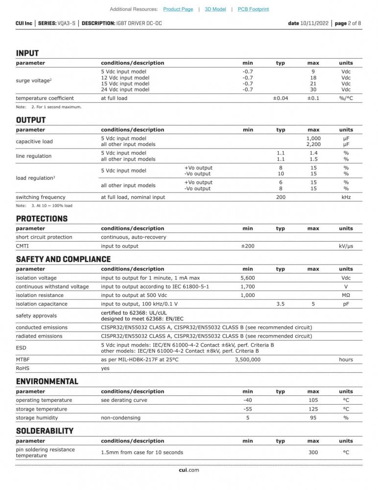 VQA3-S5-D15-S datasheet page 2