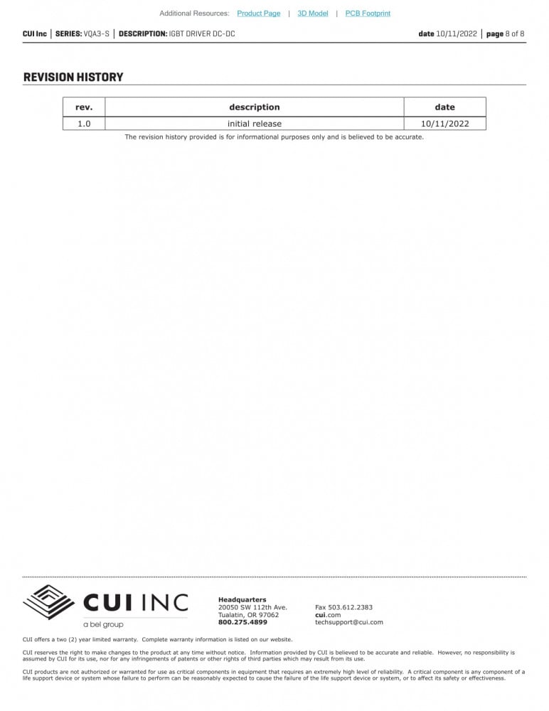 VQA3-S5-D15-S datasheet page 8