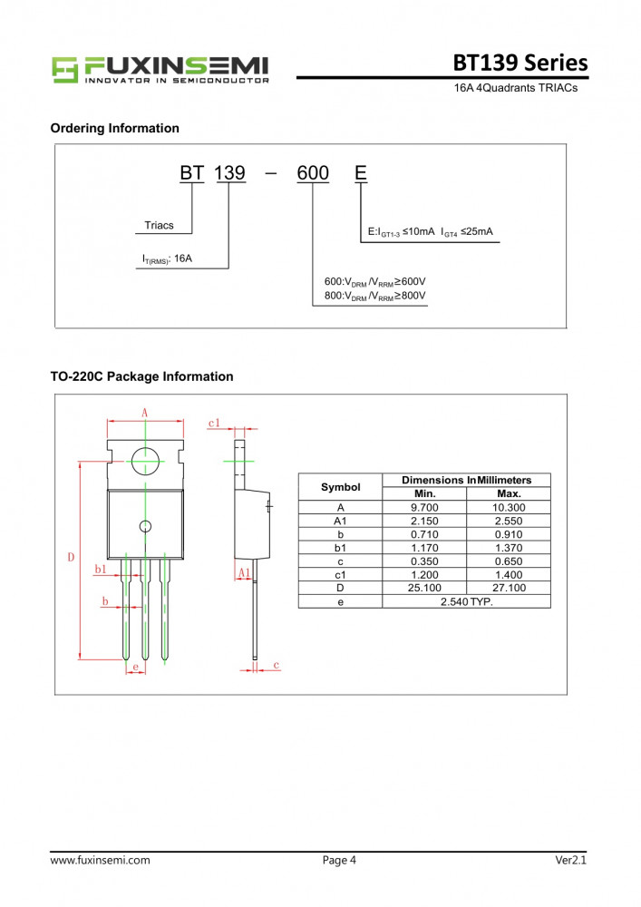 BT139-600E datasheet page 4
