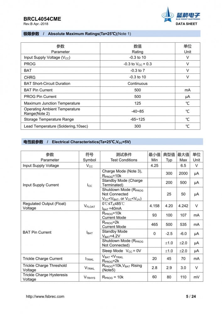 BRCL4054CME datasheet page 5