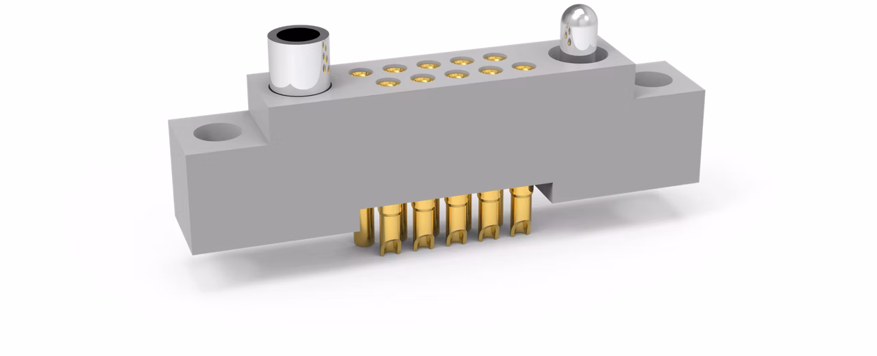 AirBorn R Series, Rectangular Board Mount Receptacle, Vertical, Plastic Body, Dual Row, 0.075