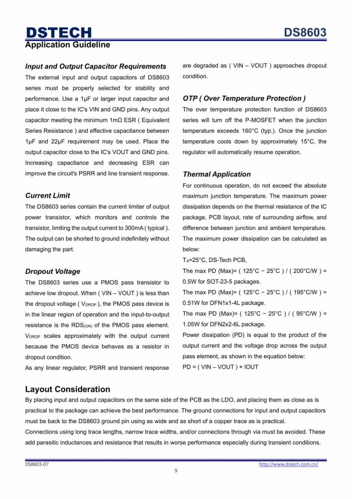 DS8603 datasheet page 9