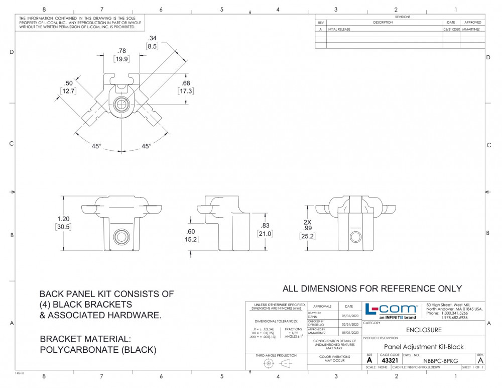 L-com NBBPC-BPKG technical drawing preview