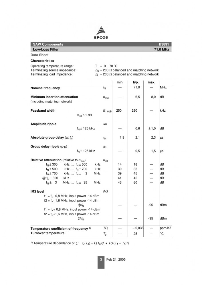 B3891 datasheet page 3