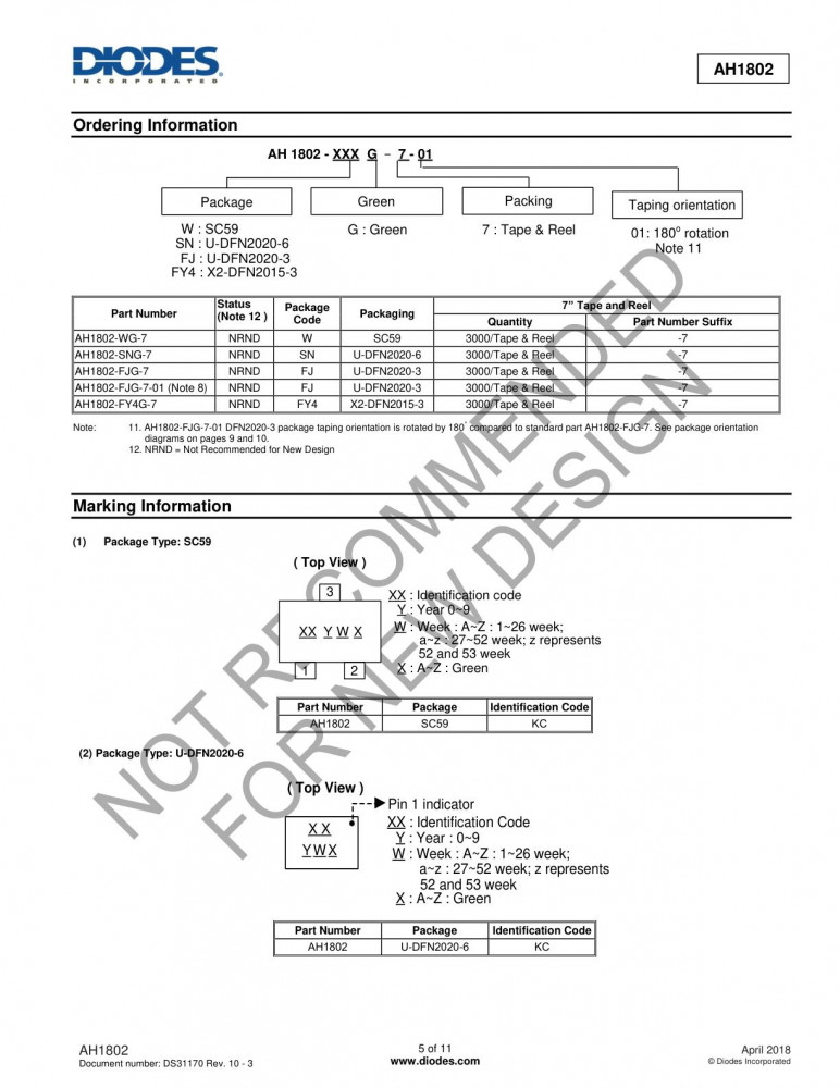 AH1802 datasheet page 5