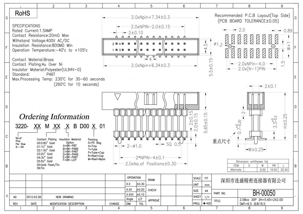 BH-00050 technical document page