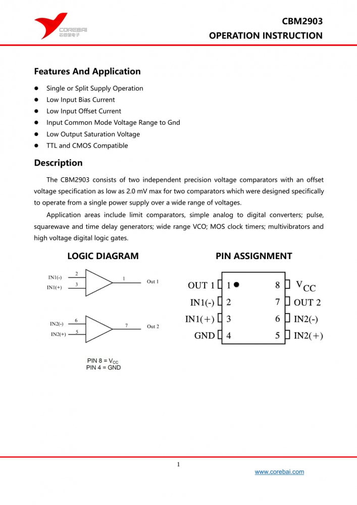 CBM2903AS8 datasheet page 1