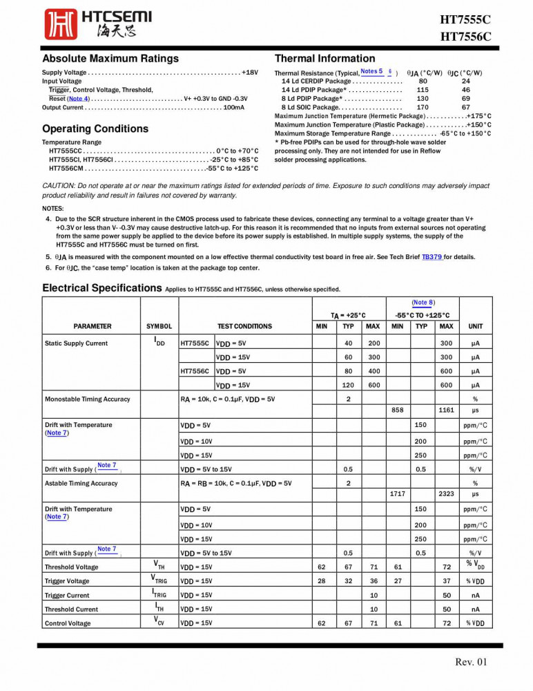 HT7555C datasheet page 2