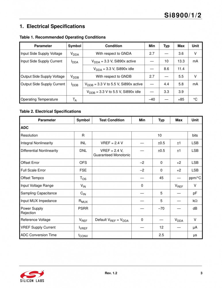 SI8900B-A01-GS datasheet page 3