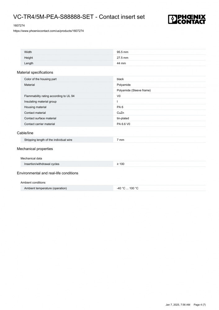 Phoenix Contact 1607274 technical document page 4